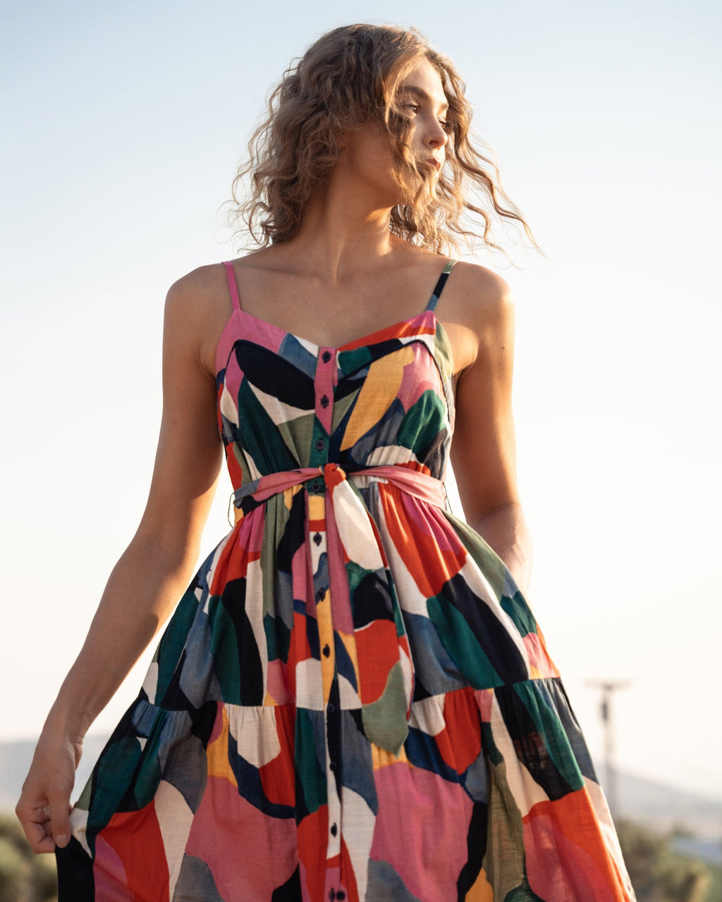 Addyson Dress In Carta Colorblock | CHANGE OF SCENERY – Change of Scenery