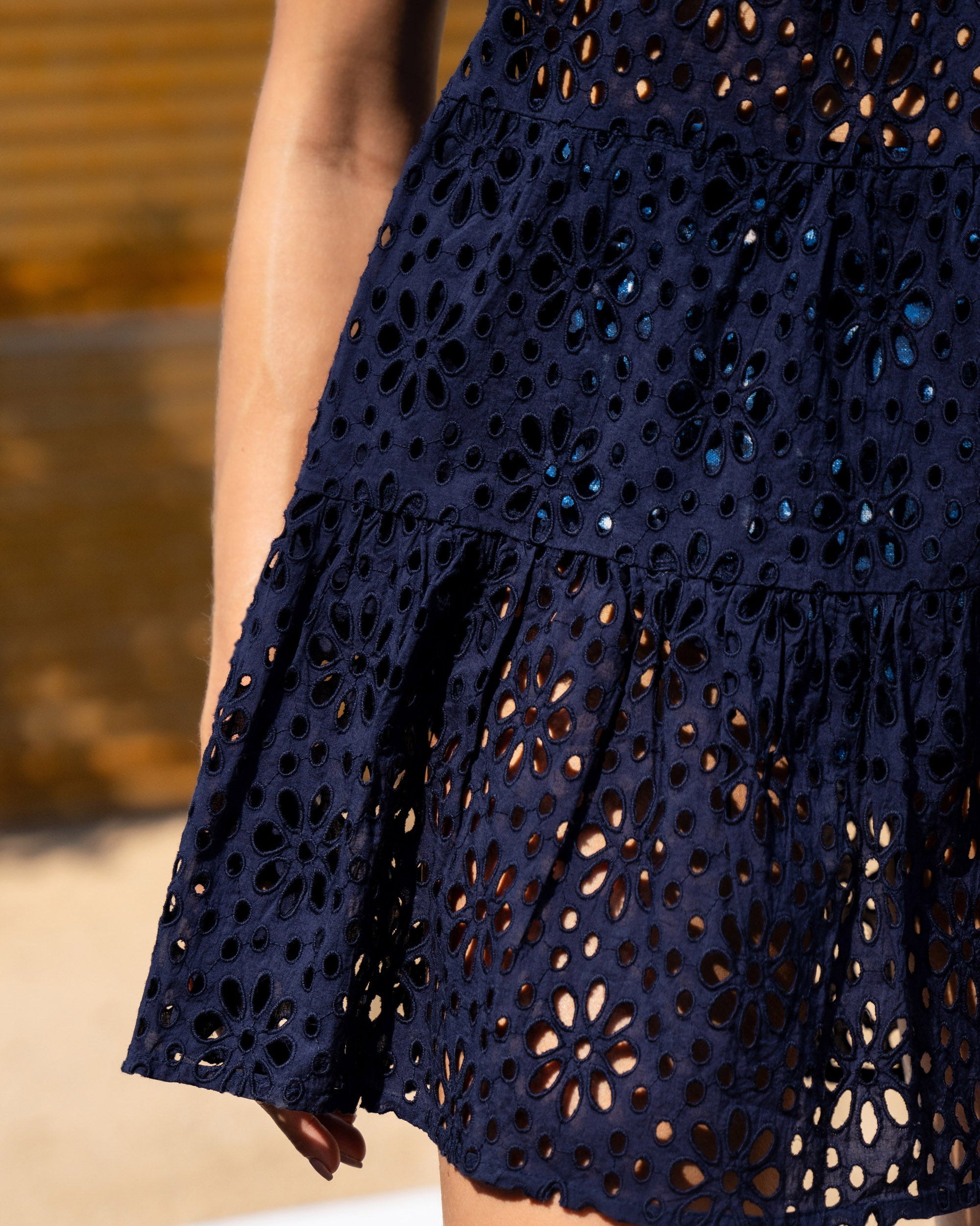 Kelly Dress in Navy Seaside Eyelet | CHANGE OF SCENERY – Change of Scenery